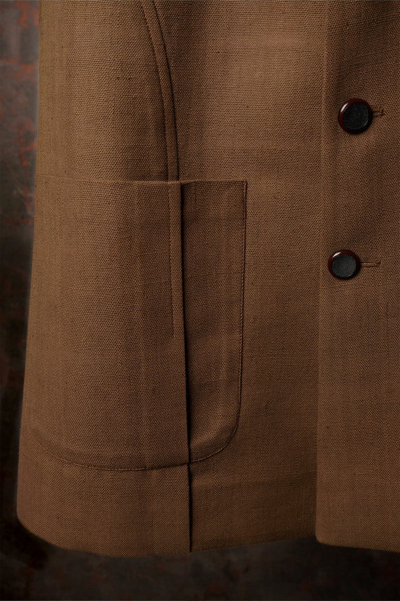 Russet Brown Khadi Nehru Jacket – Airavata Weaves and Textiles